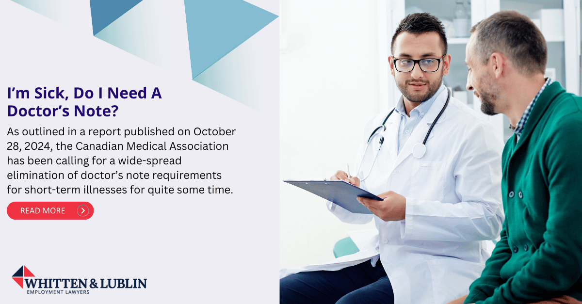 I’m Sick, Do I Need A Doctor’s Note? - Whitten & Lublin